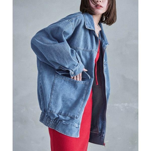 『タイムセール実施中』ZOZO問い合わせ番号:92352728ショップ:bflat，ビーフラットブランド:Fashion Letter，ファッションレター商品名:スタンドカラー オーバーサイズデニムジャケットカテゴリ:ジャケット/アウター&...
