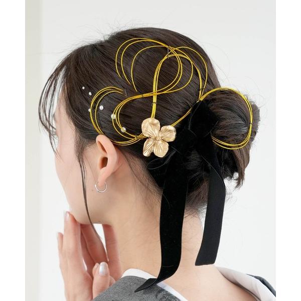 ZOZO問い合わせ番号:92353742ショップ:utatane，ウタタネブランド:utatane，ウタタネ商品名:髪飾り 6点セット ベルベットリボン＆水引＆パール＆ゴールドアクセカテゴリ:水着/着物・浴衣>和装小物ブランド品番:2...