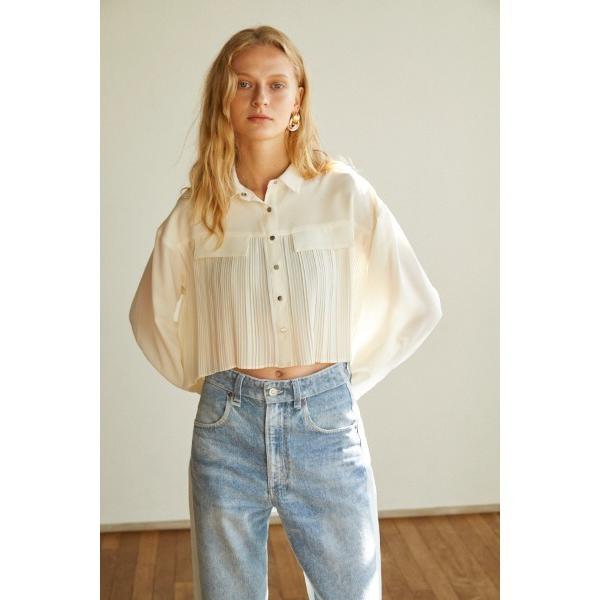 ZOZO問い合わせ番号:92355230ショップ:Estella.K，エステラケーブランド:Estella.K，エステラケー商品名:Julia Pleated Shirt プリーツショートシャツカテゴリ:トップス>シャツ/ブラウスブラ...