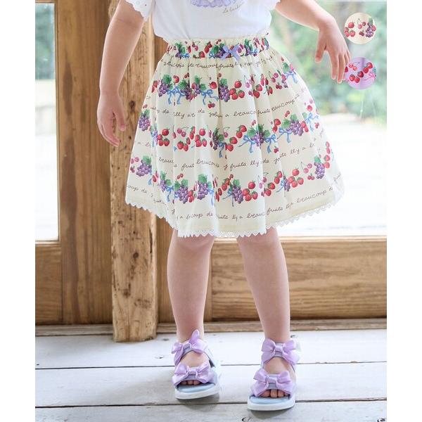 『セール実施中』ZOZO問い合わせ番号:92386389ショップ:ANY，エニィブランド:ANY，エニィ商品名:総柄フルーツ スカートカテゴリ:スカート>スカートブランド品番:SKFSGM0433素材:エクリュ/ラベンダー：[本体]ポ...