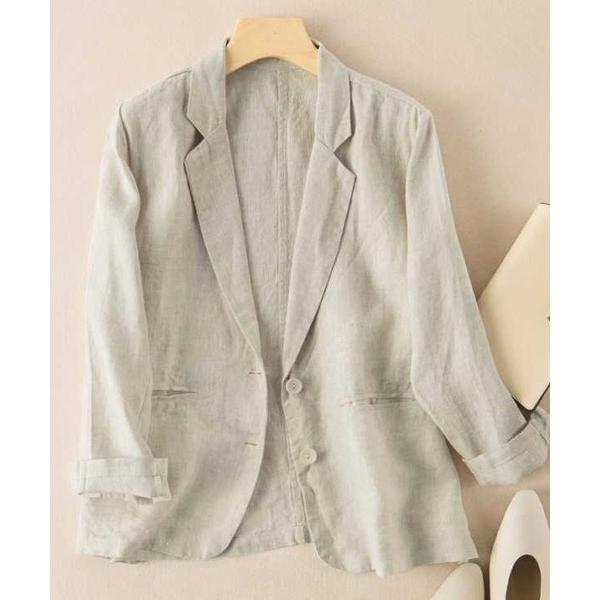 『セール実施中』ZOZO問い合わせ番号:92389213ショップ:FRP，エフアールピーブランド:BLANC FICELLE，ブランフィセル商品名:薄地　麻混ジャケットカテゴリ:ジャケット/アウター>テーラードジャケットブランド品番:...