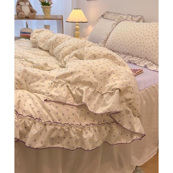 『タイムセール実施中』ZOZO問い合わせ番号:92424563ショップ:Ada.，エイダブランド:SHEPP，シープ商品名:花柄リボンパイピングフリルベッドカバー４点セットカテゴリ:インテリア>寝具ブランド品番:PY2744素材:ポリ...