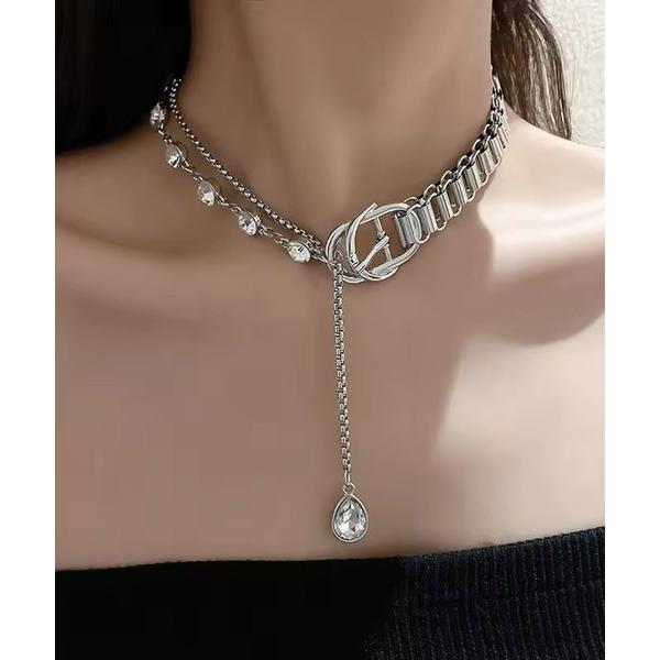 ZOZO問い合わせ番号:92425007ショップ:Port，ポートブランド:Port，ポート商品名:【 Port / ポート 】 チェーン ベルト風 デザイン ネックレス #カテゴリ:アクセサリー>ネックレスブランド品番:X-NS-2...