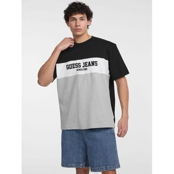 『セール実施中』ZOZO問い合わせ番号:92427451ショップ:GUESS，ゲスブランド:GUESS JEANS，ゲスジーンズ，Guess，ゲス商品名:GUESS JEANS Ss Cn Os Horizont Stripe Tee 半袖...