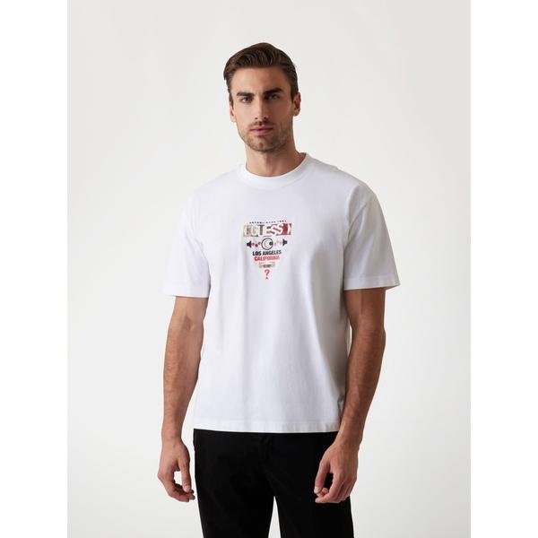 『タイムセール実施中』ZOZO問い合わせ番号:92427463ショップ:GUESS，ゲスブランド:Guess，ゲス商品名:SS Cn Abstract Guess Triangle Tee 半袖Tシャツカテゴリ:トップス>Tシャツ/カ...