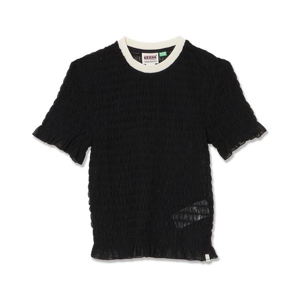 『タイムセール実施中』ZOZO問い合わせ番号:92427501ショップ:GUESS，ゲスブランド:Guess，ゲス商品名:GUESS Originals Smocked Mesh Tee 半袖Tシャツカテゴリ:トップス>Tシャツ/カッ...