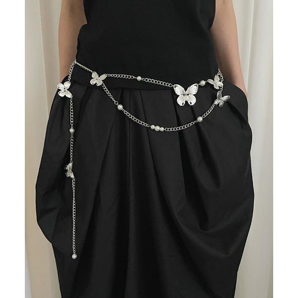 ZOZO問い合わせ番号:92428057ショップ:Mayree，メイリーブランド:Mayree，メイリー商品名:【urge select】バタフライモチーフ アンティーク調 チェーンベルトカテゴリ:ファッション雑貨>ベルトブランド品番...