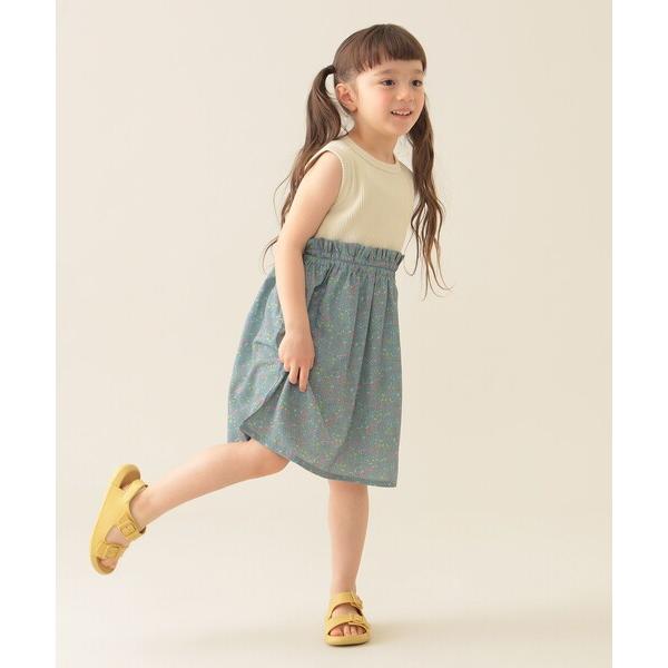 『セール実施中』ZOZO問い合わせ番号:92460210ショップ:BEAMS HEART，ビームスハートブランド:BEAMS mini，ビームスミニ商品名:フラワー 切替 ノースリーブ ワンピース 2025SS（90〜150cm）カテゴリ:...