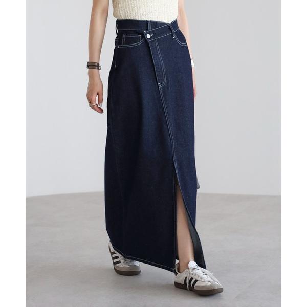 『タイムセール実施中』ZOZO問い合わせ番号:92460381ショップ:Bonjour Sagan，ボンジュールサガンブランド:Bonjour Sagan，ボンジュールサガン商品名:クロスウエストデニムスカートカテゴリ:スカート>デニ...