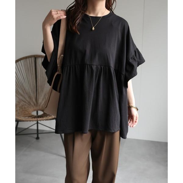 『タイムセール実施中』ZOZO問い合わせ番号:92462984ショップ:Bonjour Sagan，ボンジュールサガンブランド:ap retro，アプレトロ，Bonjour Sagan，ボンジュールサガン商品名:ペプラムフリルTee / フ...