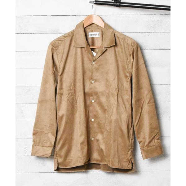 『タイムセール実施中』ZOZO問い合わせ番号:92466220ショップ:yield，イールドブランド:ARCHIVER，アーカイバ商品名:【RS】【W】【it】【-It is what it is-】フェイクスウェード開襟シャツカテゴリ:ト...