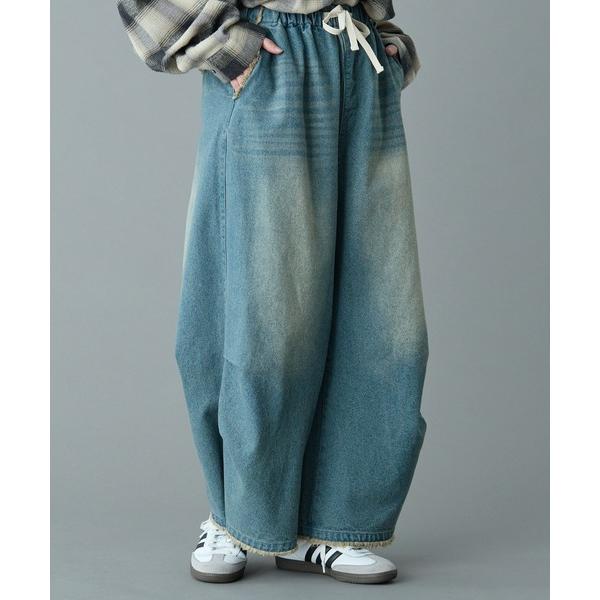 ZOZO問い合わせ番号:92467006ショップ:EMMA CLOTHES，エマ クローズブランド:RUUBON，ルーボン商品名:【RUUBON】parachute fringe denim pants / パラシュートフリンジデニムパンツ...