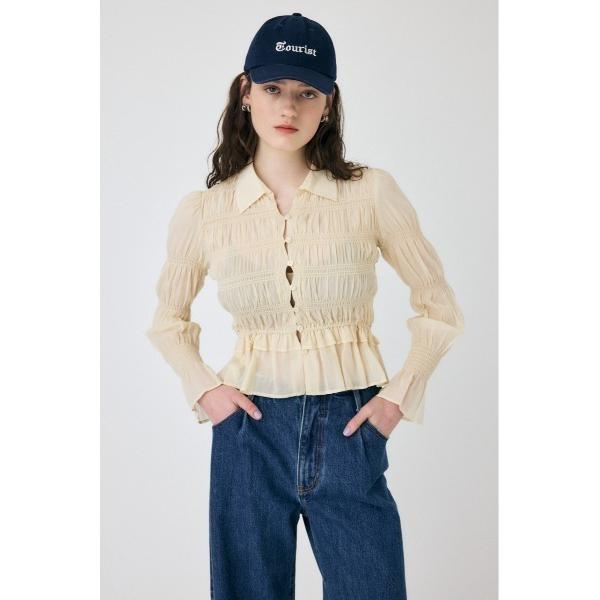 『セール実施中』ZOZO問い合わせ番号:92563527ショップ:MOUSSY，マウジーブランド:MOUSSY，マウジー商品名:SHIRRING FLORAL FIT シャツカテゴリ:トップス>シャツ/ブラウスブランド品番:010IS...