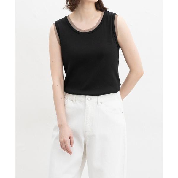 『タイムセール実施中』ZOZO問い合わせ番号:92563880ショップ:Honeys，ハニーズブランド:Honeys，ハニーズ，GLACIER，グラシア商品名:【ＵＶカット】チュール使いタンクトップカテゴリ:トップス>タンクトップブラ...