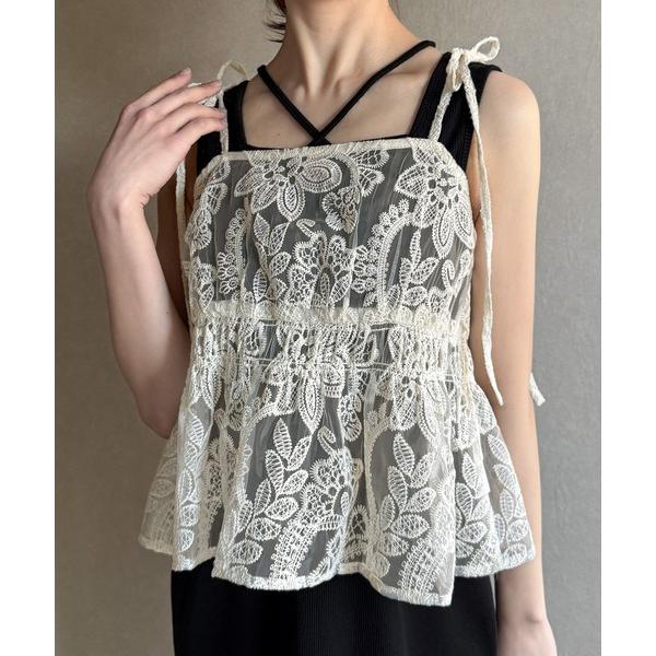 『タイムセール実施中』ZOZO問い合わせ番号:92563985ショップ:JUNOAH，ジュノアブランド:JUNOAH，ジュノア商品名:肩リボンオーガンジーレースキャミビスチェカテゴリ:トップス>キャミソールブランド品番:fram112...