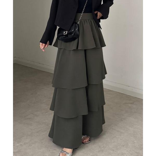 『タイムセール実施中』ZOZO問い合わせ番号:92564013ショップ:junoah，ジュノアブランド:JUNOAH，ジュノア商品名:【薄くて軽いジョーゼット生地】ハイウエストティアードスカートカテゴリ:スカート>スカートブランド品番...