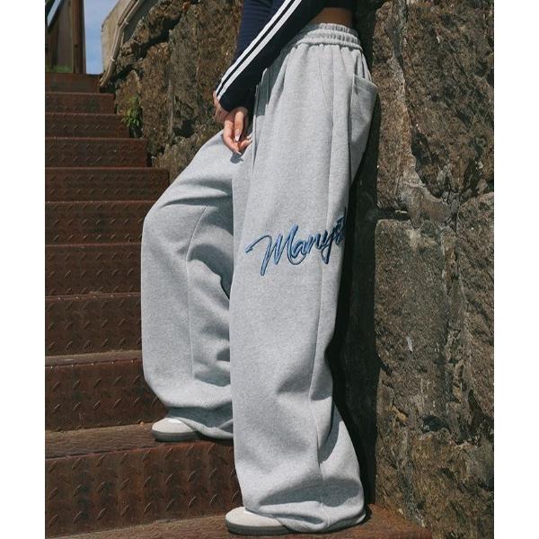 『タイムセール実施中』ZOZO問い合わせ番号:92564780ショップ:DIAVEL，ディアベルブランド:SHEENA，シーナ，DIAVEL，ディアベル商品名:刺しゅうロゴスウェットワイドパンツカテゴリ:パンツ>スウェットパンツブラン...