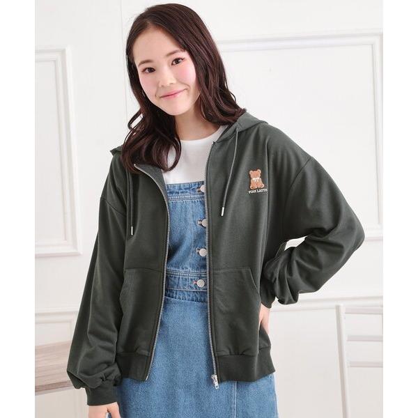 『タイムセール実施中』ZOZO問い合わせ番号:92596500ショップ:PINK-latte，ピンク ラテブランド:PINK-latte，ピンクラテ商品名:ミニ裏クマ刺繍ジップパーカカテゴリ:トップス>パーカーブランド品番:319-3...