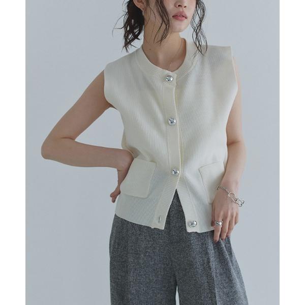 『タイムセール実施中』ZOZO問い合わせ番号:92597321ショップ:Pierrot，ピエロブランド:ECLAM，クラム商品名:BIGボタンニットベストカテゴリ:トップス>ベストブランド品番:s2503-018066素材:ポリエステ...