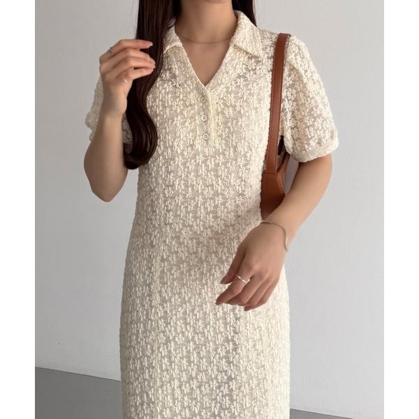 『タイムセール実施中』ZOZO問い合わせ番号:92599154ショップ:JUNOAH，ジュノアブランド:callautia，カラウティア商品名:カットレースポロワンピース（ペチワンピースセット）カテゴリ:ワンピース/ドレス>ワンピース...