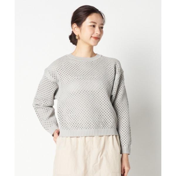 『セール実施中』ZOZO問い合わせ番号:92631289ショップ:HELIOPOLE，エリオポールブランド:HELIOPOLE，エリオポール商品名:EYELET KNIT CREW NECKカテゴリ:トップス>ニット/セーターブランド...