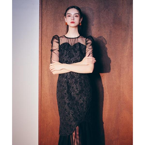 ZOZO問い合わせ番号:92631610ショップ:darial，ダリアルブランド:darial，ダリアル商品名:【darial】jaqurd doking dress ジャガード ドッキング ドレス お呼ばれ 結婚式 二次会 成人式 同窓会...