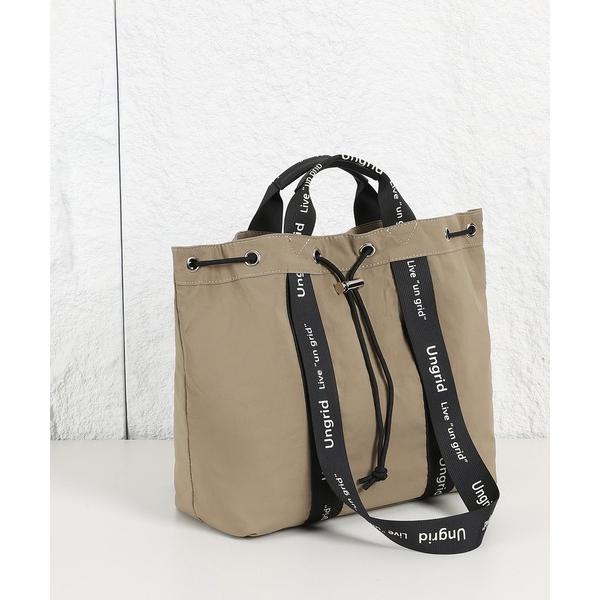 『タイムセール実施中』ZOZO問い合わせ番号:92631789ショップ:style code，スタイルコードブランド:Ungrid，アングリッド商品名:【Ungrid/アングリッド】撥水軽量ソフトナイロン　ロゴテープ 牛革ハンドル　2WAY...