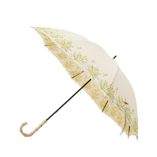 『タイムセール実施中』ZOZO問い合わせ番号:92632710ショップ:SHOO・LA・RUE，シューラルーブランド:SHOO・LA・RUE，シューラルー商品名:【日傘/晴雨兼用】【because】ミモザ刺繍ロングアンブレラカテゴリ:ファッ...