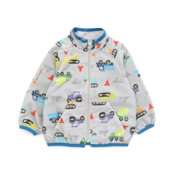 『セール実施中』参考価格：4，290円発売時期：2023年12月コンディション：B（目立つ使用感なし）使用感が少ない、または気にならないアイテム前身頃：ほつれ参考商品名：働く車柄ポケッタブルウインドブレーカー参考品番：B104014【商品に...