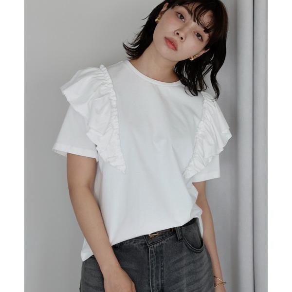 『タイムセール実施中』ZOZO問い合わせ番号:92667463ショップ:Bonjour Sagan，ボンジュールサガンブランド:SOTT，ソット，Bonjour Sagan，ボンジュールサガン商品名:Shoulder frill T-shi...