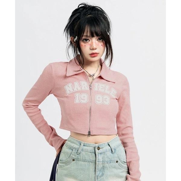 『セール実施中』ZOZO問い合わせ番号:92668308ショップ:VIBGYOR，ヴィブジョーブランド:VIBGYOR，ヴィブジョー商品名:[NARULA/ナルラ]カジュアル クロップド丈 ジップ トップス(CZ)カテゴリ:トップス>...