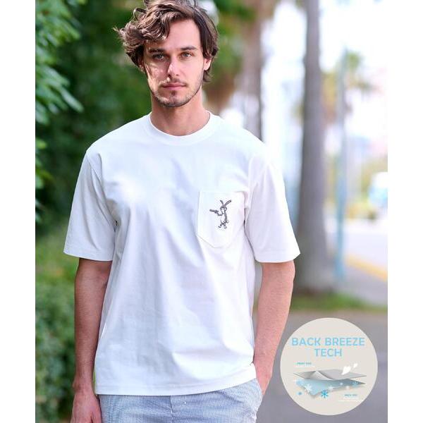 『タイムセール実施中』ZOZO問い合わせ番号:92668531ショップ:DRESSTERIOR，ドレステリアブランド:DRESSTERIOR，ドレステリア商品名:【接触冷感/UVカット】BACK BREEZE TECH ラビットポケTシャツ...