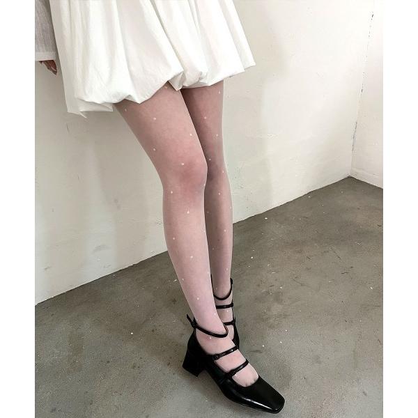※このアイテムは返品・交換対象外商品です。ZOZO問い合わせ番号:92668677ショップ:Outfitter lab，アウトフィッターラボブランド:4INT.，フォイント商品名:【Kitschムード】 シースルー ドット ストッキングカテ...