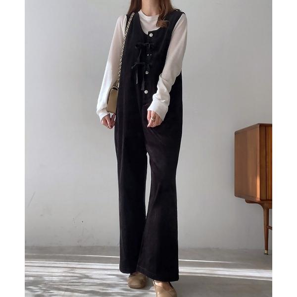 『タイムセール実施中』参考価格：9，759円発売時期：2024年10月コンディション：B（目立つ使用感なし）使用感が少ない、または気にならないアイテムすそ周り・前身頃：汚れ参考商品名：リボンデザインコーデュロイサロペット[高身長サイズMT/...