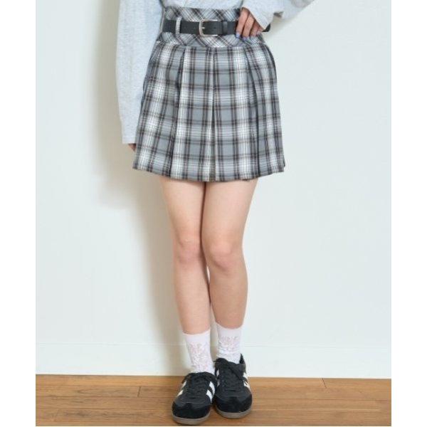 『セール実施中』ZOZO問い合わせ番号:92700770ショップ:NARUMIYA ONLINE，ナルミヤ オンラインブランド:LOVETOXIC，ラブトキシック商品名:【GOODPRICE】ベルト付チェックプリーツスカ-トカテゴリ:スカー...