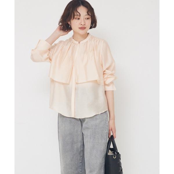 『セール実施中』ZOZO問い合わせ番号:92700782ショップ:qualite，カリテブランド:qualite，カリテ商品名:ギャザーレイヤードブラウス/オフィスカジュアルカテゴリ:トップス>シャツ/ブラウスブランド品番:32500...