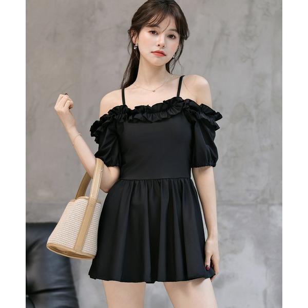 『タイムセール実施中』※このアイテムは返品・交換対象外商品です。ZOZO問い合わせ番号:92731401ショップ:TeddyShop，テディショップブランド:TeddyShop，テディショップ商品名:レディース水着 ギャザーフリルオフショル...