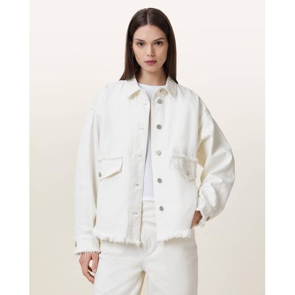 『タイムセール実施中』ZOZO問い合わせ番号:92732111ショップ:ALLSAINTS，オールセインツブランド:ALLSAINTS，オールセインツ商品名:HETTIE FRAYED OVERSIZED COTTON SHACKET | ...