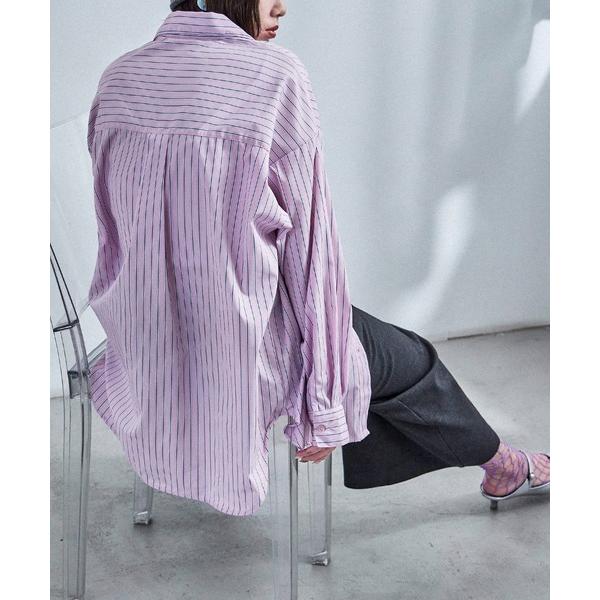 ZOZO問い合わせ番号:92732822ショップ:bflat，ビーフラットブランド:Fashion Letter，ファッションレター商品名:オーバーサイズ ストライプシャツカテゴリ:トップス>シャツ/ブラウスブランド品番:ft0320...