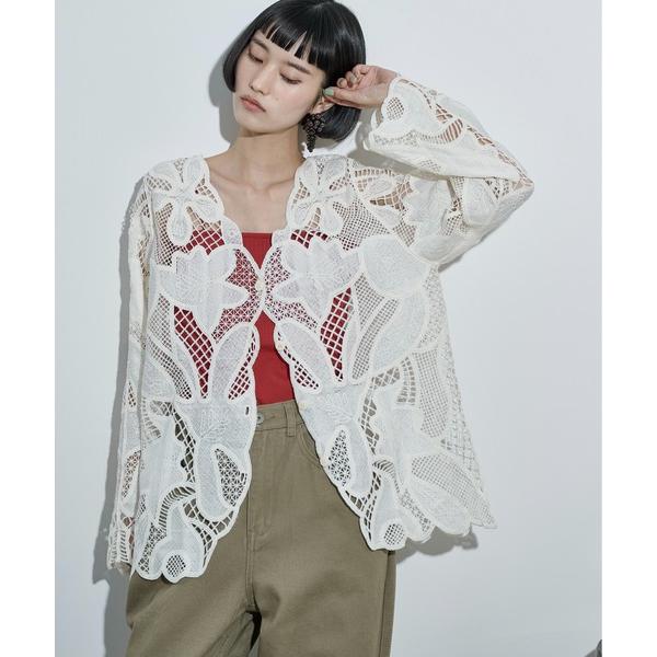 ZOZO問い合わせ番号:92766540ショップ:Auntie Rosa，アンティローザブランド:THE YOn，ザヨン商品名:レーシーシアーカーデブラウスカテゴリ:トップス>シャツ/ブラウスブランド品番:TY00000122素材:ポ...
