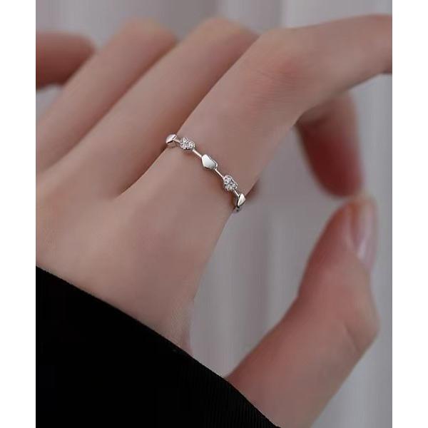 『セール実施中』ZOZO問い合わせ番号:92770260ショップ:Coo+i，クーイブランド:Coo+i，クーイ商品名:シルバーハートオープンリングカテゴリ:アクセサリー>リングブランド品番:ar115素材:合金，ジルコニア原産国:中...