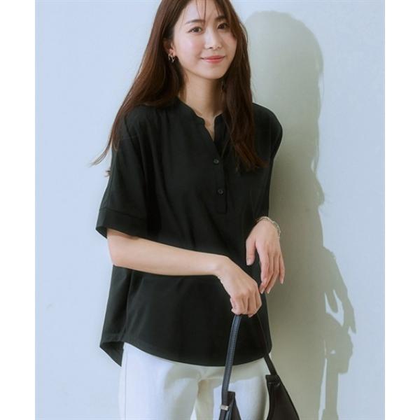 『タイムセール実施中』ZOZO問い合わせ番号:92771167ショップ:nissen，ニッセンブランド:7days Life Styling，セブンデイズライフスタイリング商品名:ブラウス見え　シルケットポンチスキッパーチュニックカットソー...