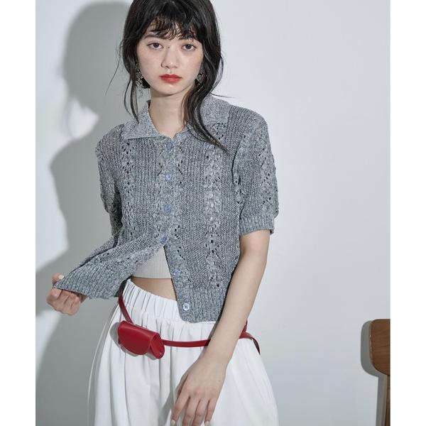 ZOZO問い合わせ番号:92771570ショップ:Auntie Rosa，アンティローザブランド:THE YOn，ザヨン商品名:針抜きジャガードサマーニットポロカーデカテゴリ:トップス>カーディガン/ボレロブランド品番:TY00000...