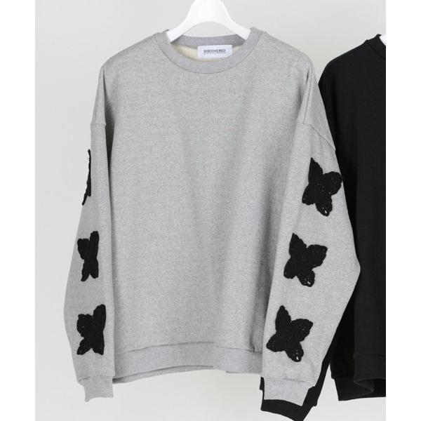 ZOZO問い合わせ番号:92772234ショップ:CMB by CAMBIO，シーエムビー バイ カンビオブランド:DISCOVERED，ディスカバード商品名:msw1655-BUTTERFLY CROCHET SWEAT スウェットカテゴ...