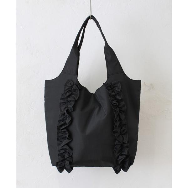 『タイムセール実施中』ZOZO問い合わせ番号:92772945ショップ:SETUP7，セットアップセブンブランド:SETUP7，セットアップセブン商品名:【SETUP7】フリルデザイントート SNBDカテゴリ:バッグ>トートバッグブラ...