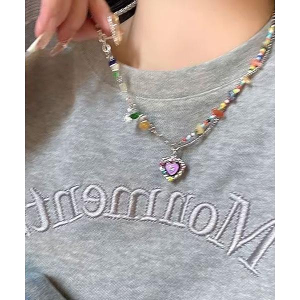 ZOZO問い合わせ番号:92773633ショップ:TONE，トーンブランド:TONE SELECT GOODS，トーンセレクトグッズ商品名:【urge select】Y2K カラフル ビーズ×シルバー チャーム ネックレスカテゴリ:アクセサ...