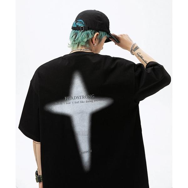 ZOZO問い合わせ番号:92774063ショップ:BUFFALO BOBS，バッファローボブズブランド:JOHNNY WOLF，ジョニーウルフ商品名:HEINESEN オーバーサイズ クロスプリント ヘビーウェイトコットン Tシャツカテゴリ...