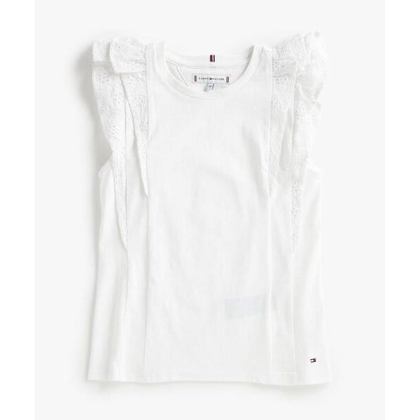 『セール実施中』ZOZO問い合わせ番号:92804591ショップ:TOMMY HILFIGER，トミー ヒルフィガーブランド:TOMMY HILFIGER，トミーヒルフィガー商品名:GIRLS ブローダリーアングレーズトップカテゴリ:トップ...