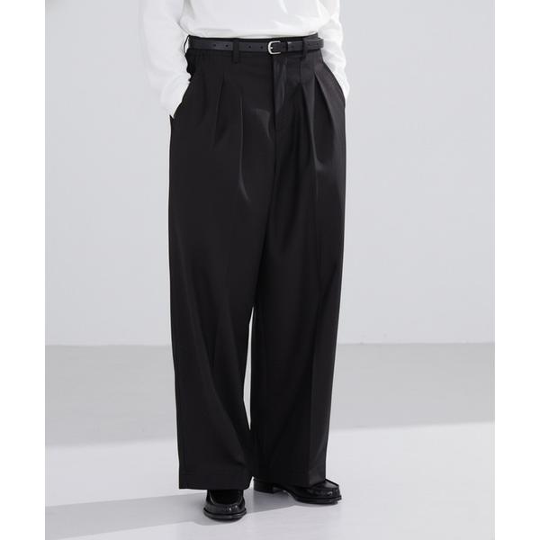 ZOZO問い合わせ番号:92807706ショップ:EMMA CLOTHES，エマ クローズブランド:LUENNA，ルエナ商品名:【LUENNA】Wide-Leg Two-Tuck Slacks / ワイドレッグツータックスラックスカテゴリ:...