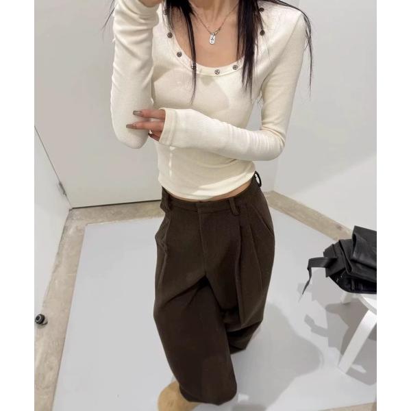 ZOZO問い合わせ番号:92808472ショップ:CERCA，チェルカブランド:MEMECLE，メメクル商品名:【 MEMECLE / メメクル 】スタッズ クルーネックカットソーカテゴリ:トップス>Tシャツ/カットソーブランド品番:...